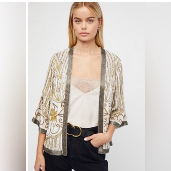 Spell | Jackets & Coats | Spell The Gypsy Beaded Open Blazer | Poshmark